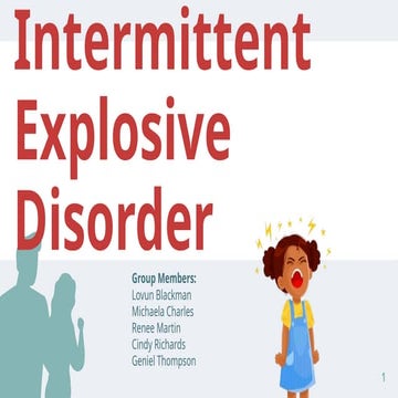 Intermittent Explosive Disorder presentation | PPTX