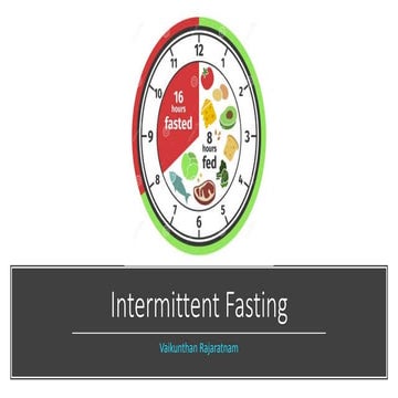Intermittent fasting and health | PPTX