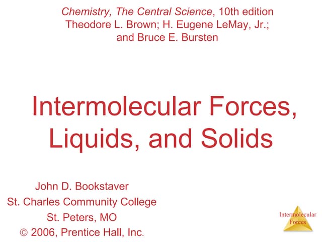 INTERMOLECULAR FORCES | PPTX