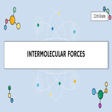 INTERMOLECULAR FORCES | PPTX