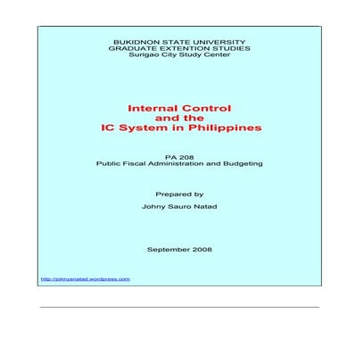 Internal Control And Ic System In Philippines.Doc | Business Accounting ...