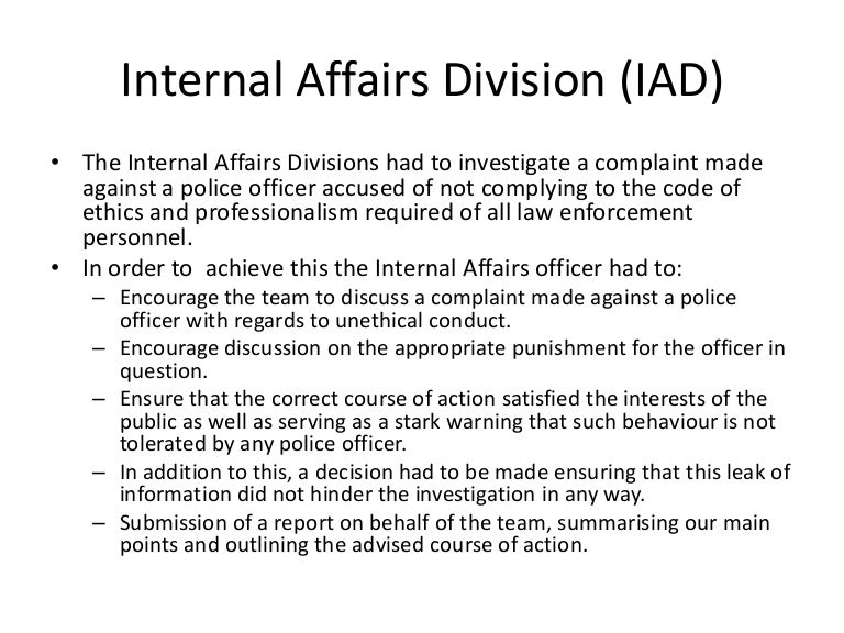 Internal affairs division (iad)
