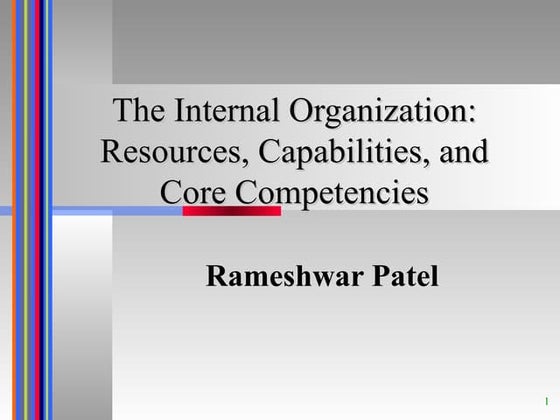 Chapter 3 the internal organization- resources capabilities core ...