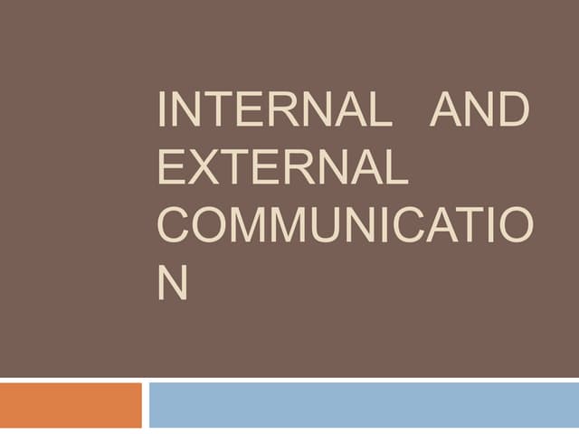 Internal Vs External Communication 1 | PPTX