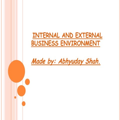 Internal and external businessenvironment | PPT