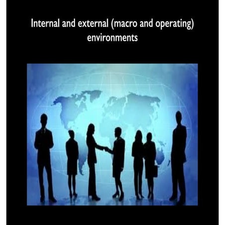 Internal and external (macro and operating) environments.key