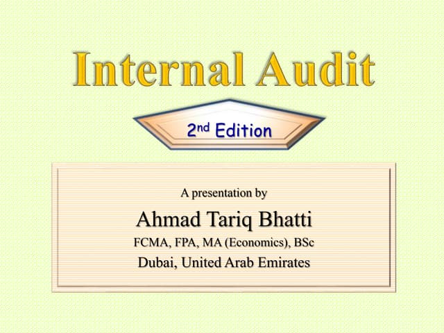 Basic Internal Auditing Presentation | PPTX