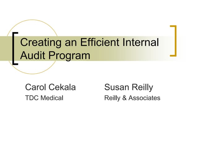 Basic Internal Auditing Presentation | PPTX