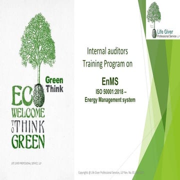 Internal auditors training Course - ISO ,50001 | PDF