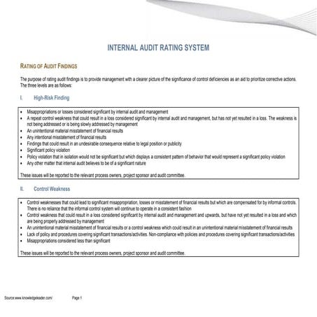 Internal audit ratings guide | PDF