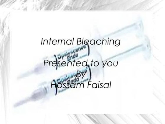 Bleaching of non vital teeth | PPT