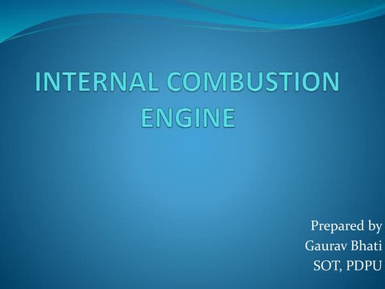 Formula of IC Engine | PPTX | Physics | Science