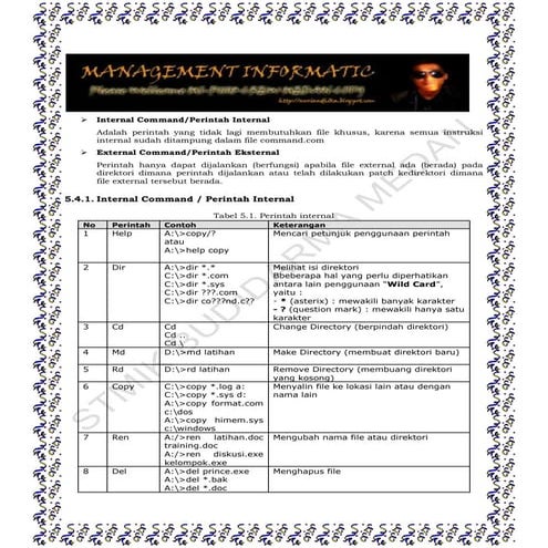 Perintah Internal command | DOCX