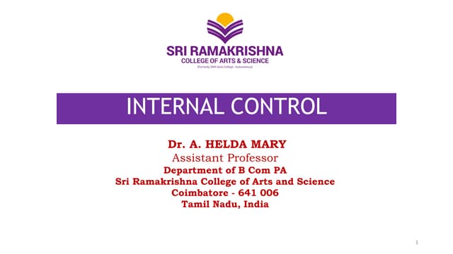 INTERNAL CONTROLS & INTERNAL AUDIT.ppt
