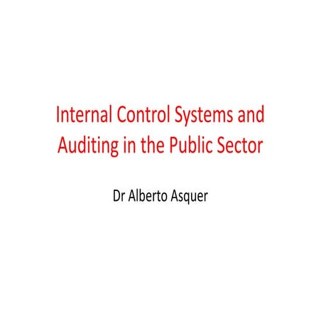 Internal control systems and auditing | PPT