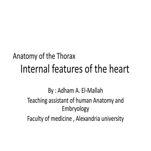 Internal features of the heart | PPTX