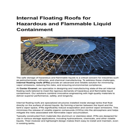 Internal Floating Roofs for Hazardous and Flammable Liquid Containment.docx