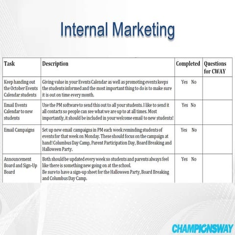 Internal marketing | PPTX