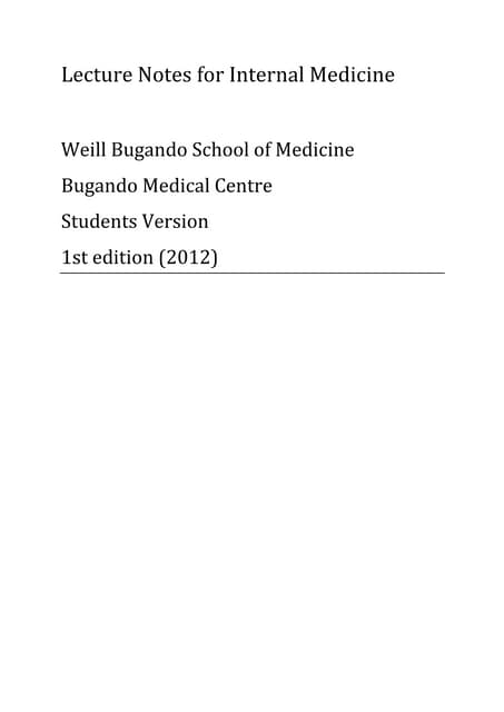 Introduction to internal medicine | PPT