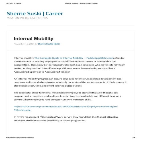 Internal Mobility | PDF