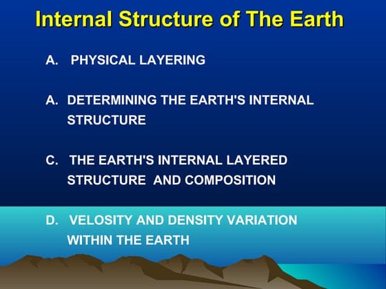 STRUCTURE AND COMPOSITION OF EARTH | PPTX | Geography | Science