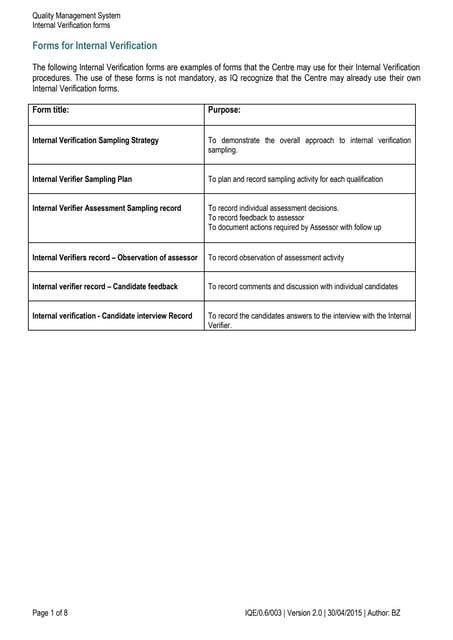 Btec centre guide_to_internal_verification | PDF
