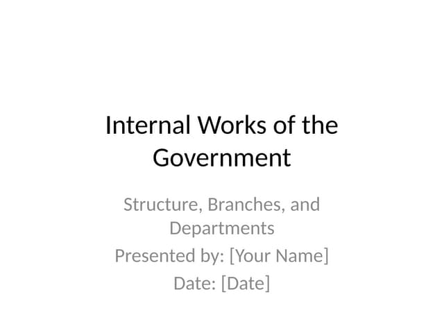 Three branches of government | PPTX