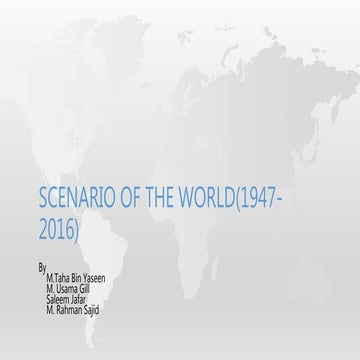 International Scenario of the World | PPTX