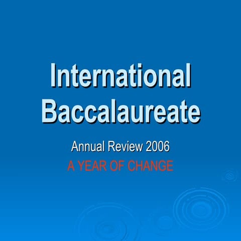 International Baccalaureate | PPT