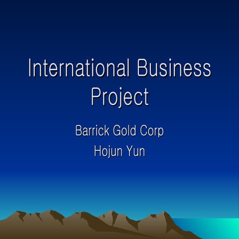 International Business Project | PPT