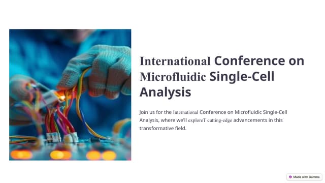 Microfluidic Single Cell Analysis Pptx Ppt
