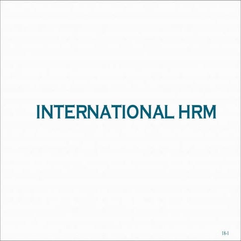 International Hrm | PPT