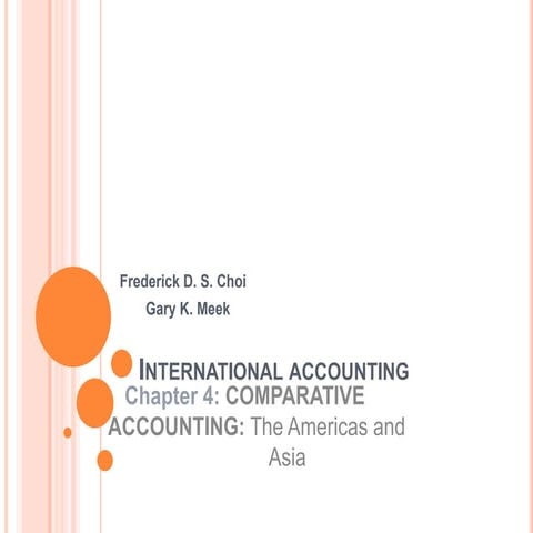 International accounting: Comparative accounting the americas and asia ...