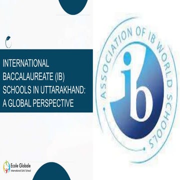International Baccalaureate (IB) Schools in Uttarakhand A Global ...