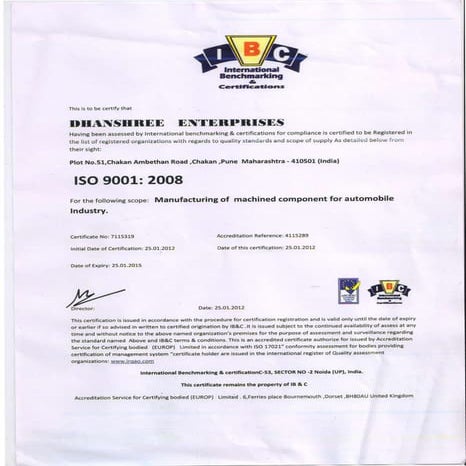 International benchmarking & certifications | PDF