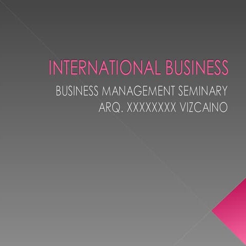 International business | PPT