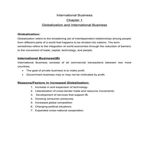 International business | PDF