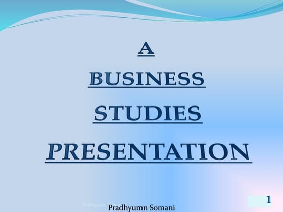 11th +1 Business Studies Project File | PPT