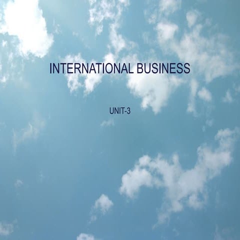 International business third sem-unit-3.pptx(1) | PPT