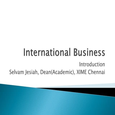 International business:Introduction | PDF