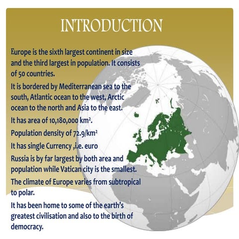 International business environment europe | PPTX