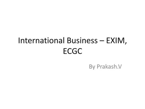 Exim bank | PPT