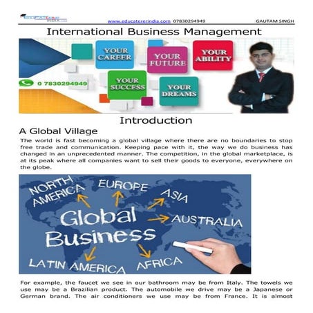 International business management | PDF | Economy | Business and Finance