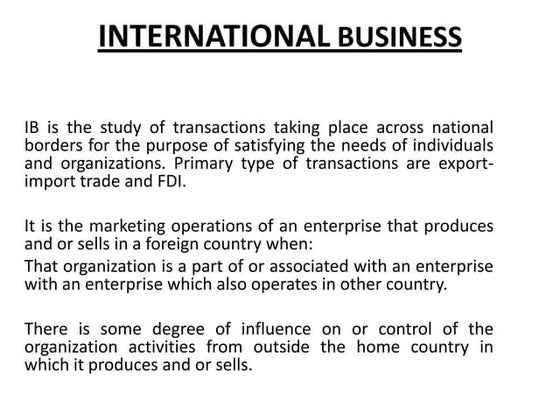 Stages of internationalization | PPTX | Large Business | Business