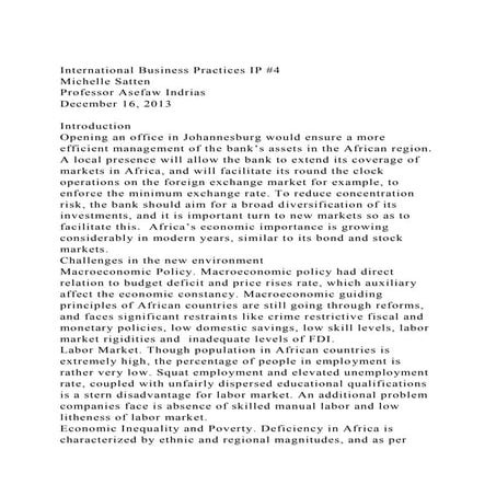 International Business Practices IP #4Michelle SattenProfessor.docx