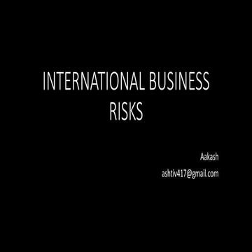 International business risk | PPTX