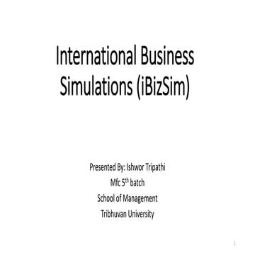 International business simulations(i bizsim) | PPTX