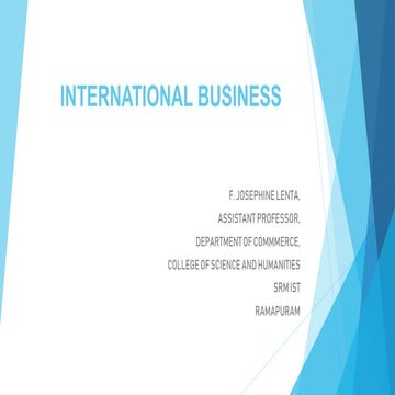 INTERNATIONAL BUSINESS UNIT 3.pptx | Commodities | Economy