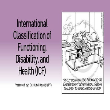 International Classification Of Functioning Disability And Pptx