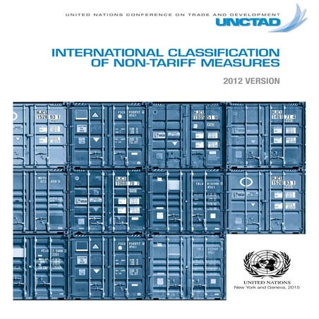 International classification of non tariff measures | PDF